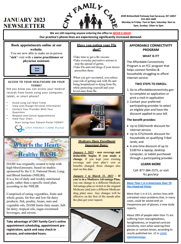January 2023 Newsletter - CNY Family Care